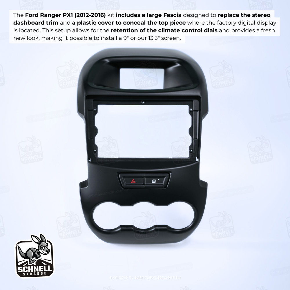 Ford Ranger PX1 (2012-2016) Fascia Kit - Premium Matte Finish, Retains ...