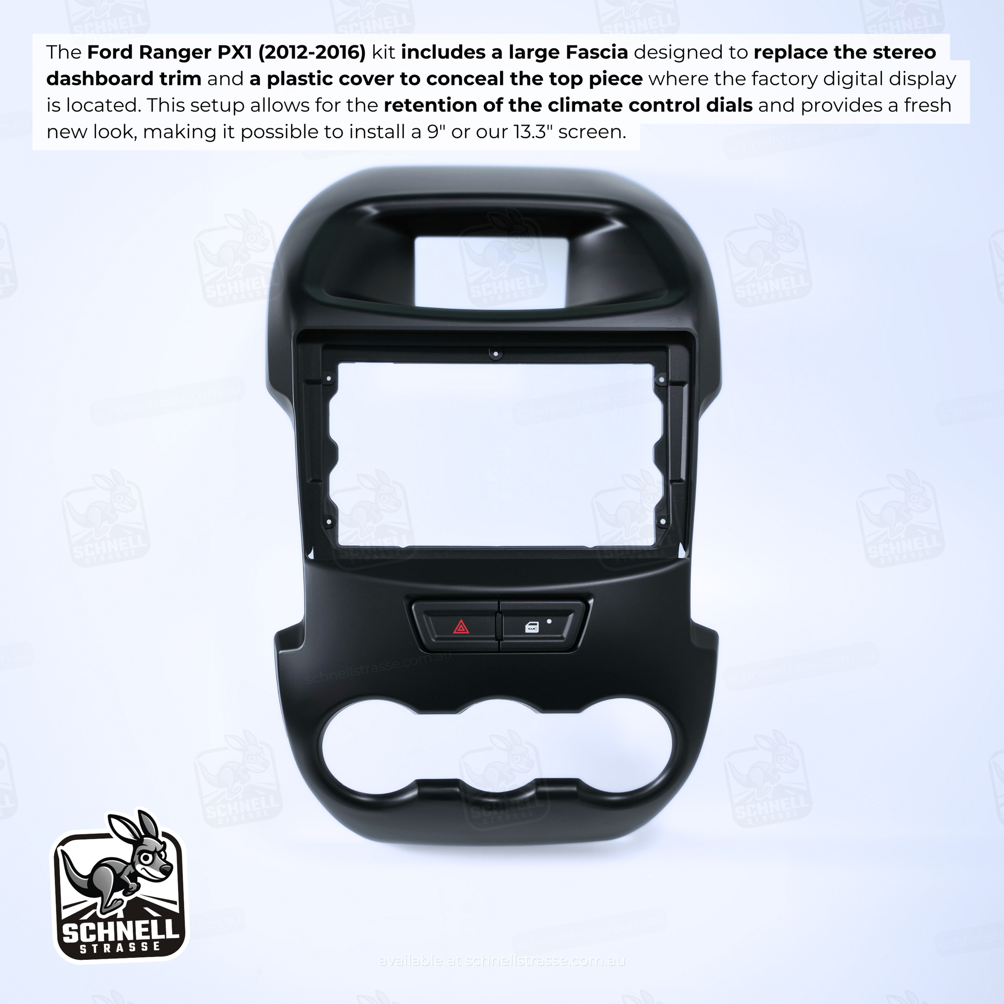 Ford Ranger PX1 (2012-2016) Fascia Kit - Premium Matte Finish, Retains ...